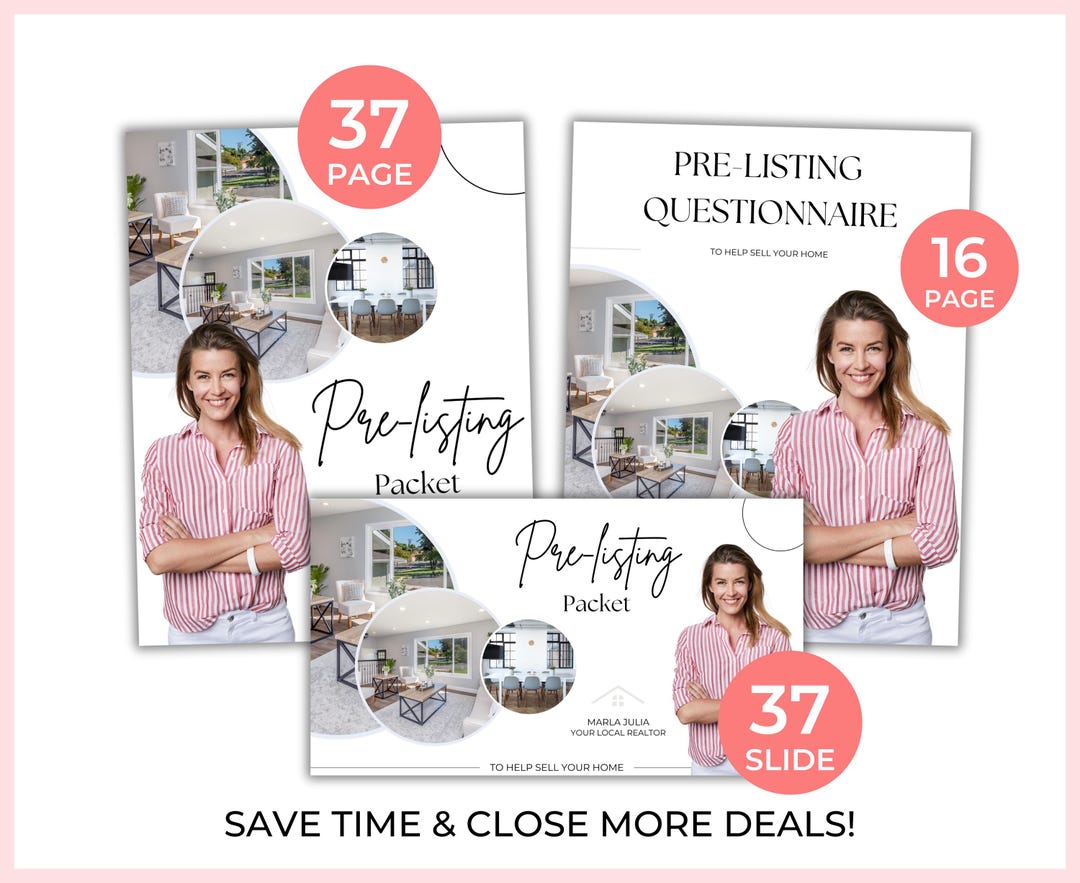 Pre-listing Packet for Realtors, Pre-listing Presentation, Seller ...