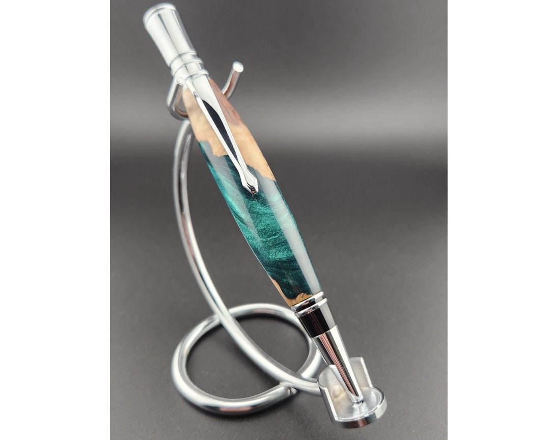 Emerald Pen Emerald Green Ballpoint Pen Handmade Glitter - Etsy