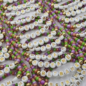 25-50-100-200-1000 Beaded Bracelets/friendship Bracelets/custom Name ...