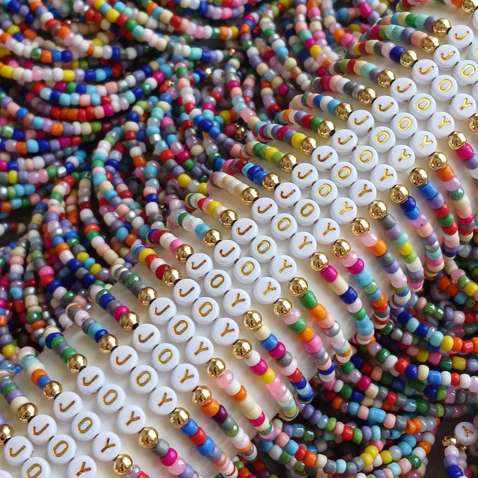 25-50-100-200-1000 Beaded Bracelets/friendship Bracelets/custom Name ...
