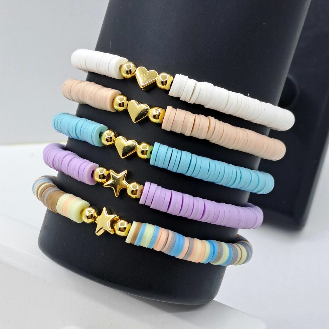 Gold Heart Bracelet/ Heart Bead Bracelet/ Dainty Heart - Etsy