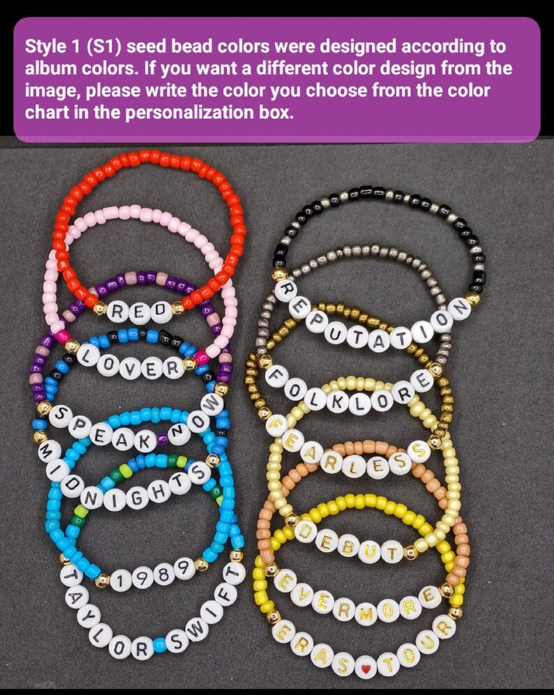 Eras Tour Friendship Bracelets Eras Tour Album Bracelets - Etsy