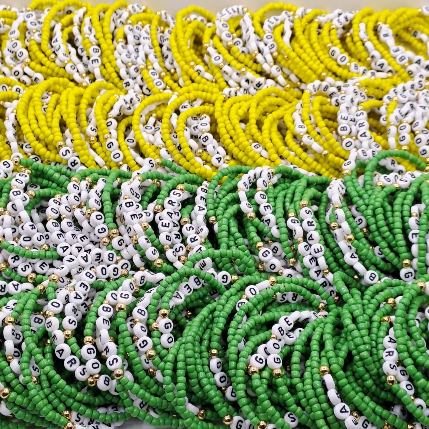 25-50-100-200-1000 Beaded World Bracelets/custom Bracelet/team ...