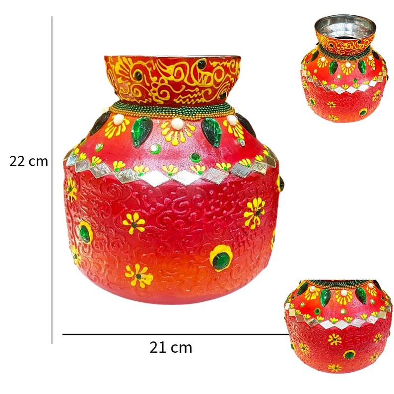 Rangarang Creations Handcrafted Kalash for Pooja Occasions, Handcrafted ...
