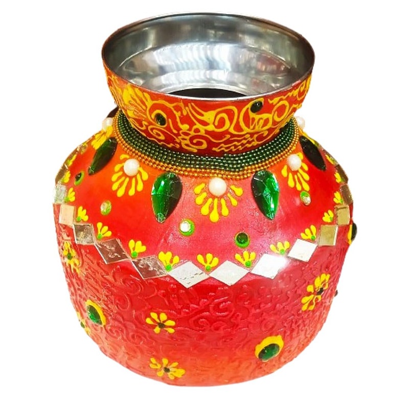 Rangarang Creations Handcrafted Kalash for Pooja Occasions, Handcrafted ...