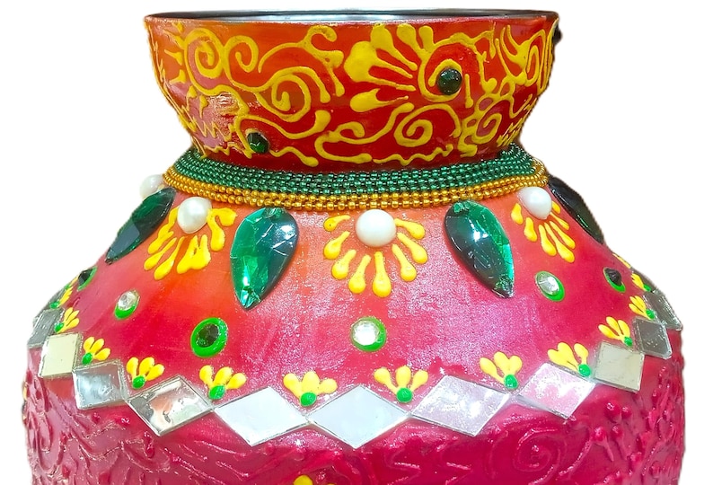 Rangarang Creations Handcrafted Kalash for Pooja Occasions, Handcrafted ...