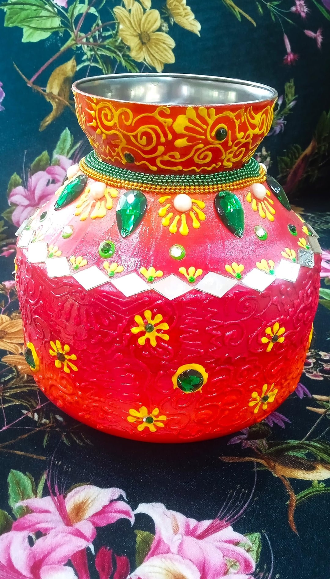 Rangarang Creations Handcrafted Kalash for Pooja Occasions, Handcrafted ...