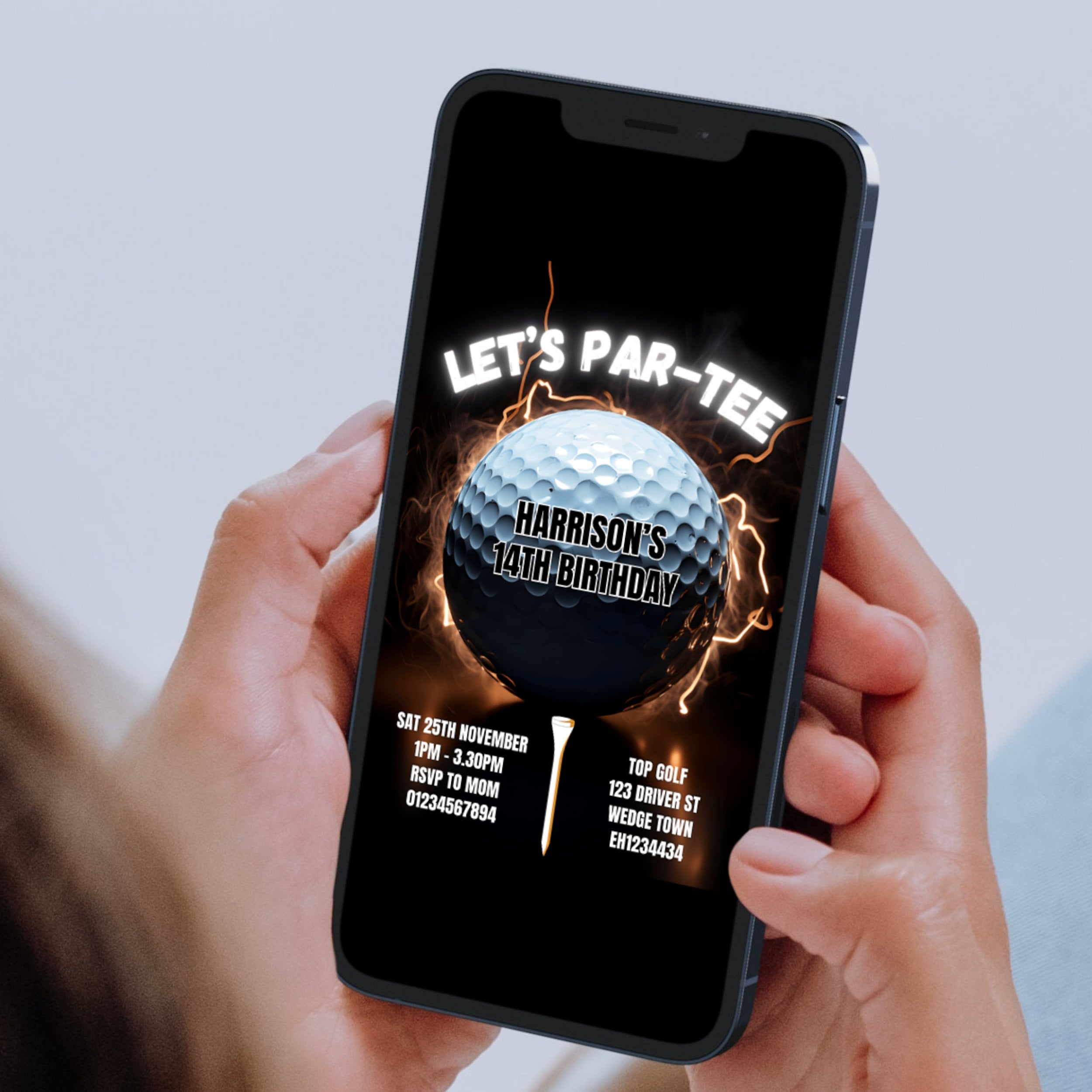 Top Golf Invitation, Top Golf Birthday, Top Golf Party, Golf Invite ...