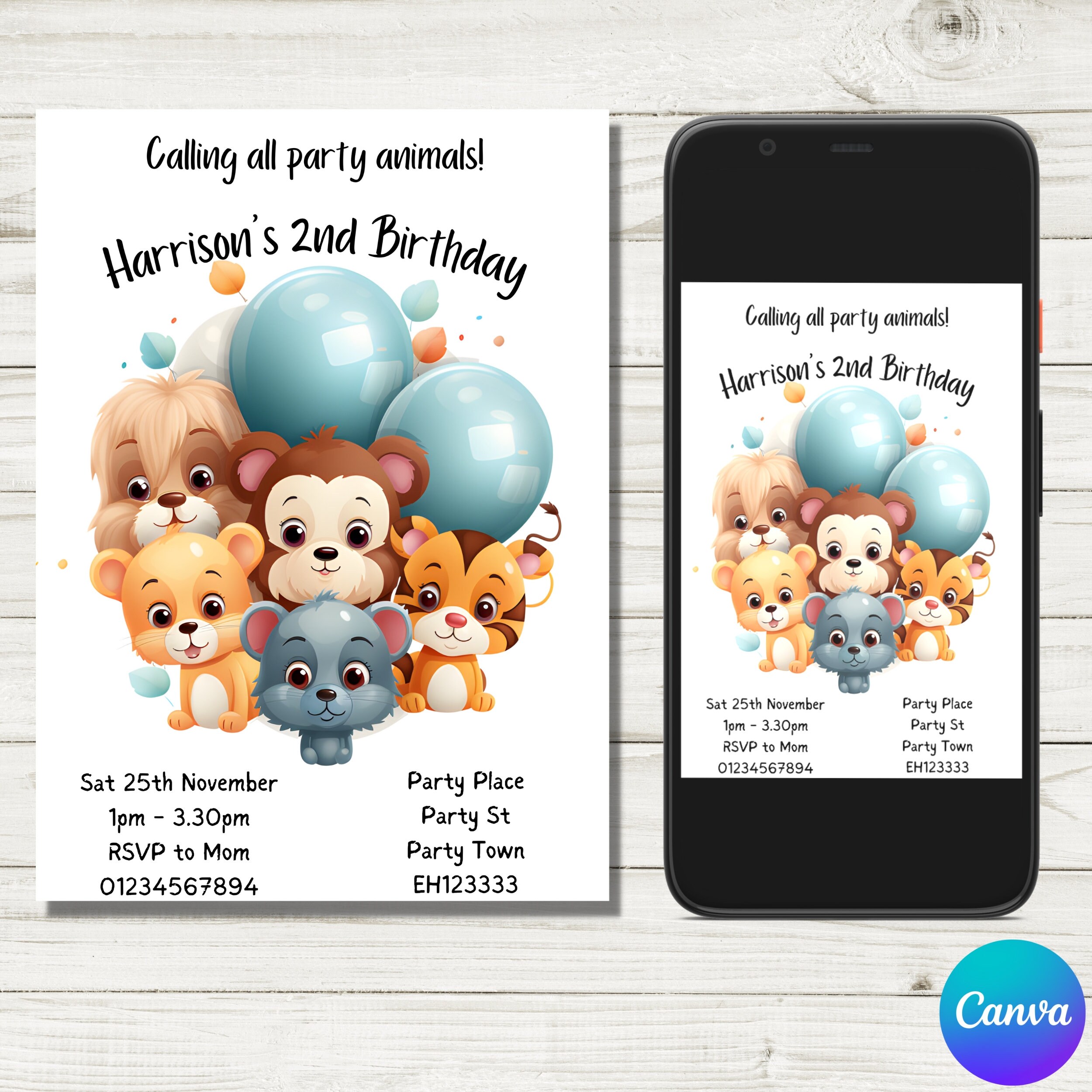 Zoo Birthday Invitation Zoo Invitation Zoo Themed - Etsy