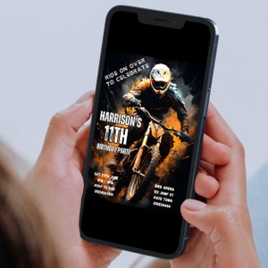 Editable Bike Invitation, Mountain Bike Invitation, BMX Invitation ...