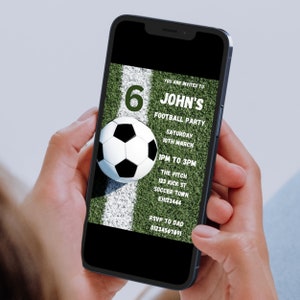 Soccer Party Invitation/ Football Party Invitation/ Futbol Invitacion ...