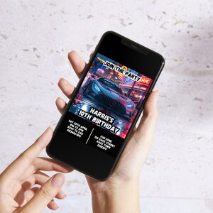 Editable Mercedes AMG Invtation, Race Car Birthday Invite, Racing ...