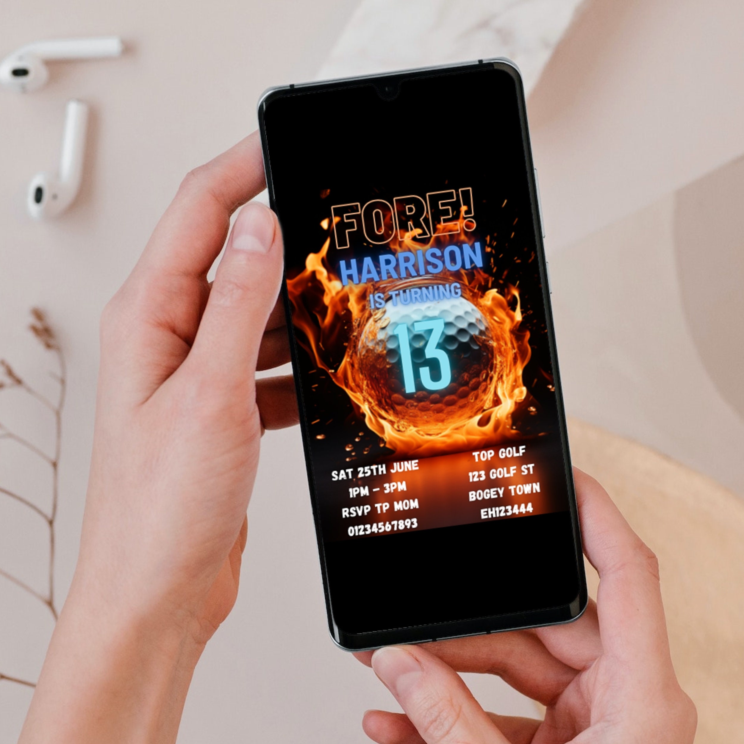 Golf Birthday Invitation/ Top Golf Invitation/ Golf Party Invitation ...