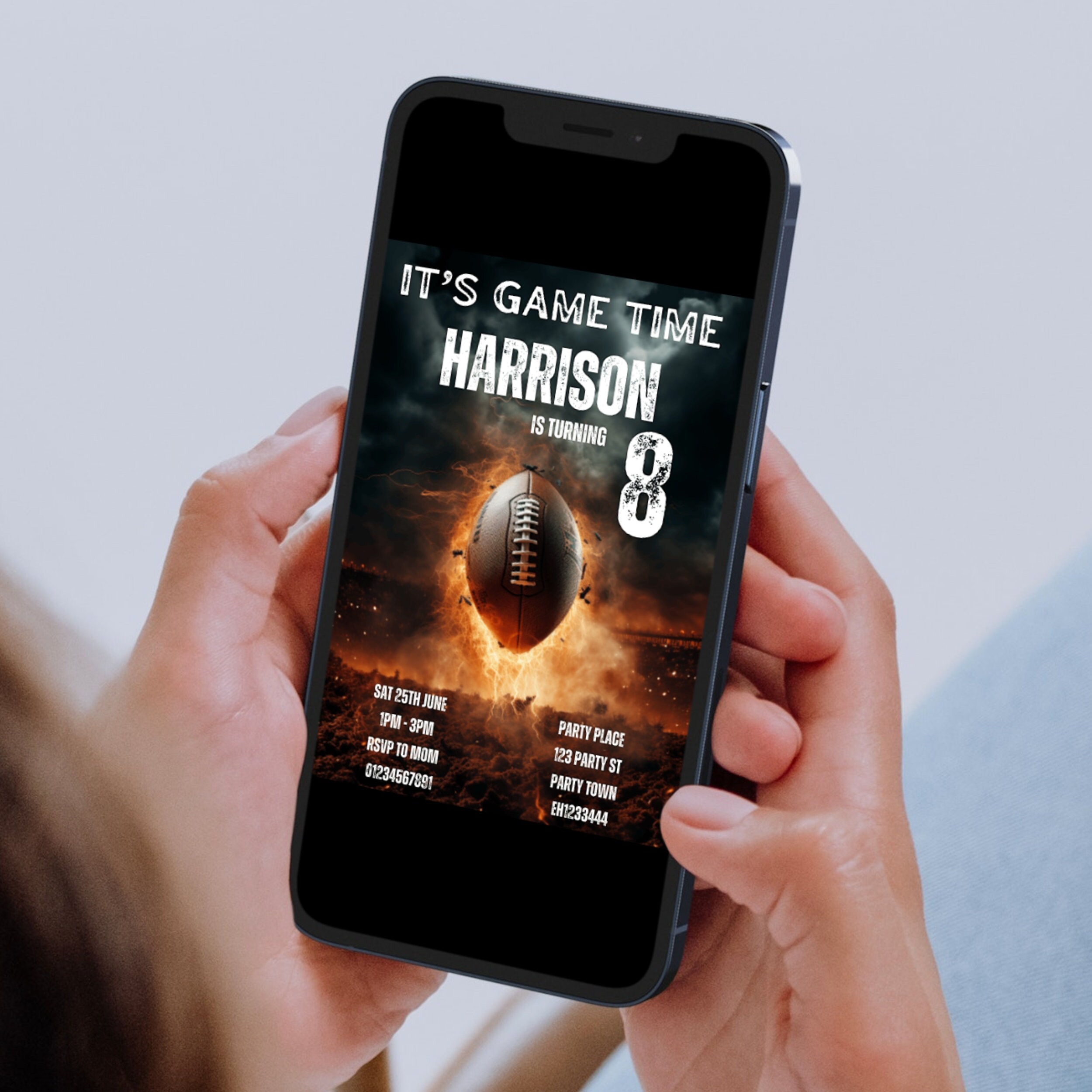 Editable Football Invitation, NFL Invitation, Football Birthday ...