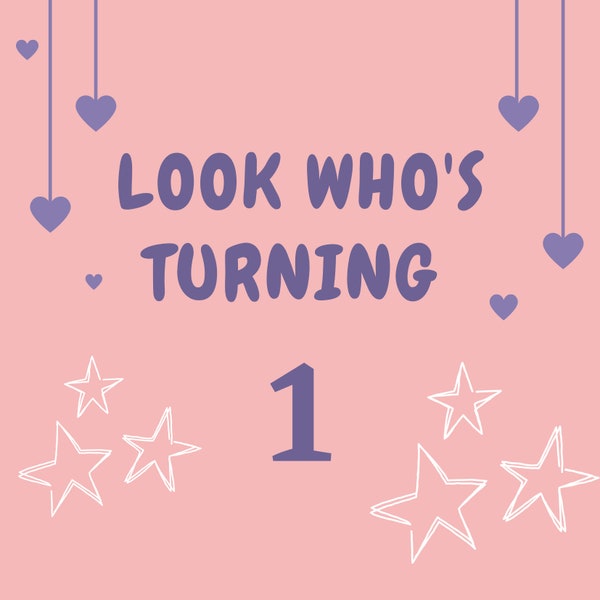 Look Who's Turning 1 - Etsy