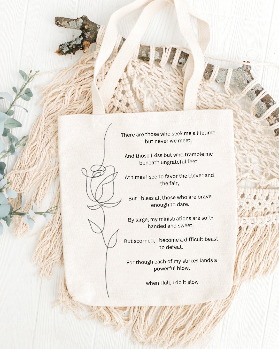 Amarantha's Riddle Tote OFFICIALLY LICENSED Sarah J Maas Acotar SJM ...