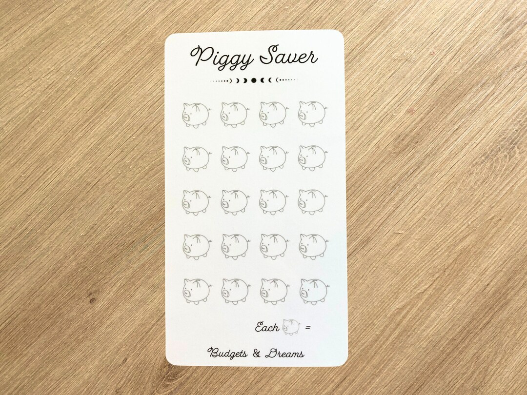Piggy Saver Savings Tracker - Etsy