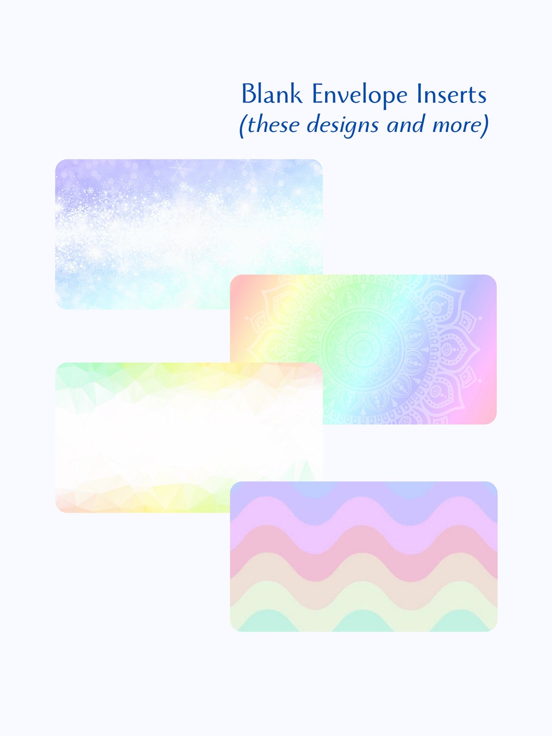 Blank Envelope Inserts for A6 Zip Envelopes - Etsy