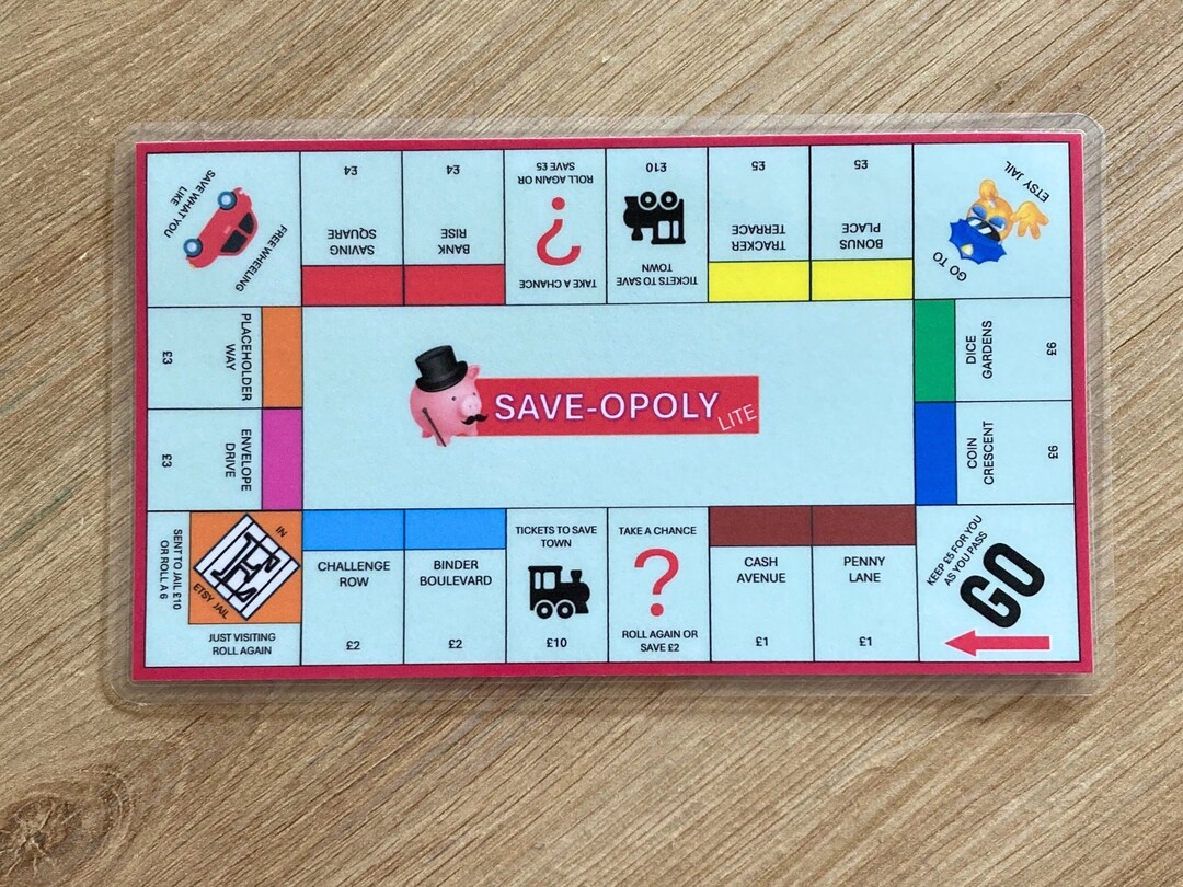 Save-opoly LITE - Savings Challenge - Etsy