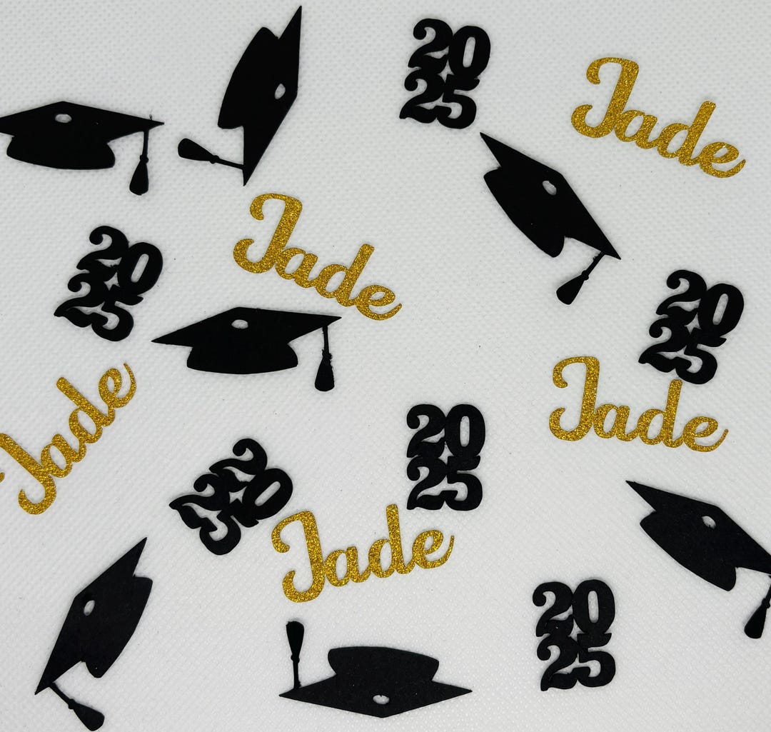 Personalised Gold Glitter Graduation Table Confetti - Etsy
