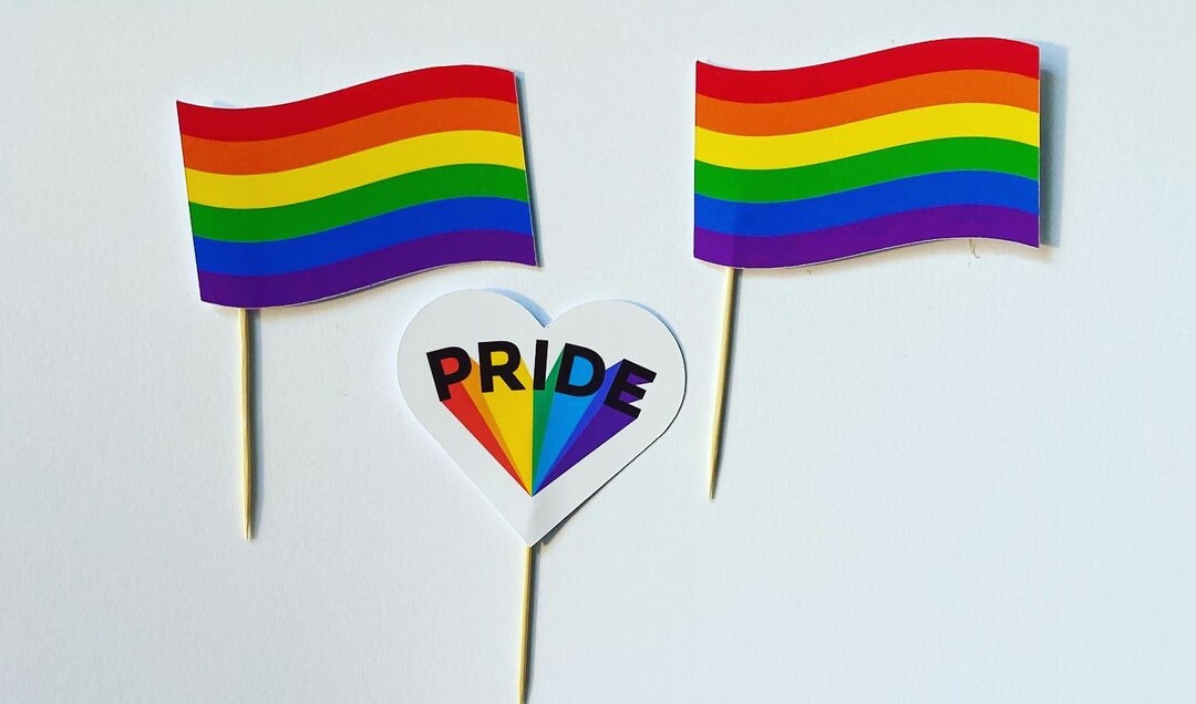 Rainbow Pride Inspired Cupcake Toppers - Etsy