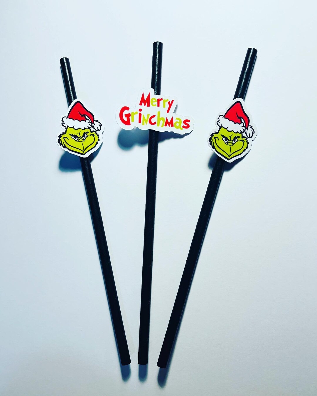 Grinch Inspired Paper Straws - Etsy