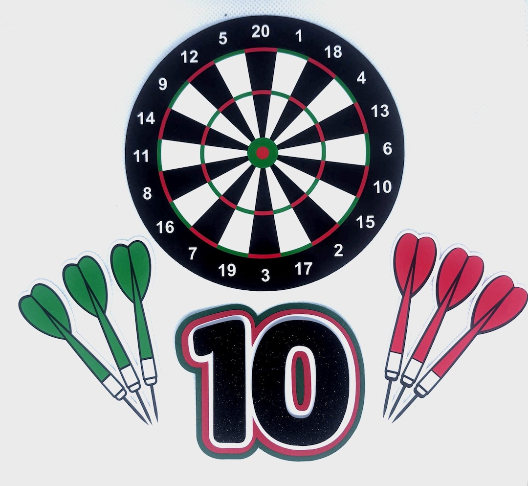 Darts Themed Birthday Cake Toppers - Etsy