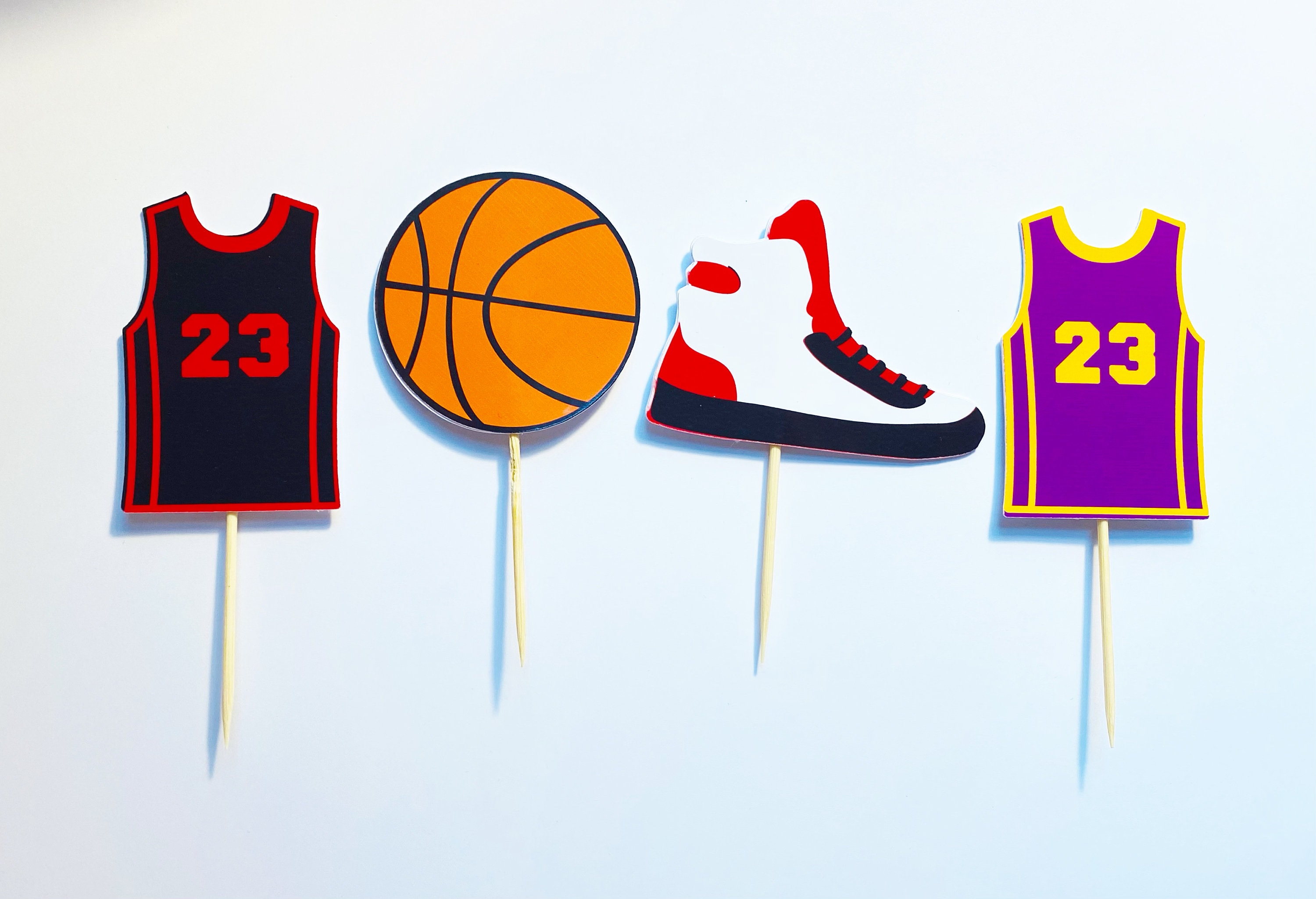 Basketball Cupcake Toppers - Etsy