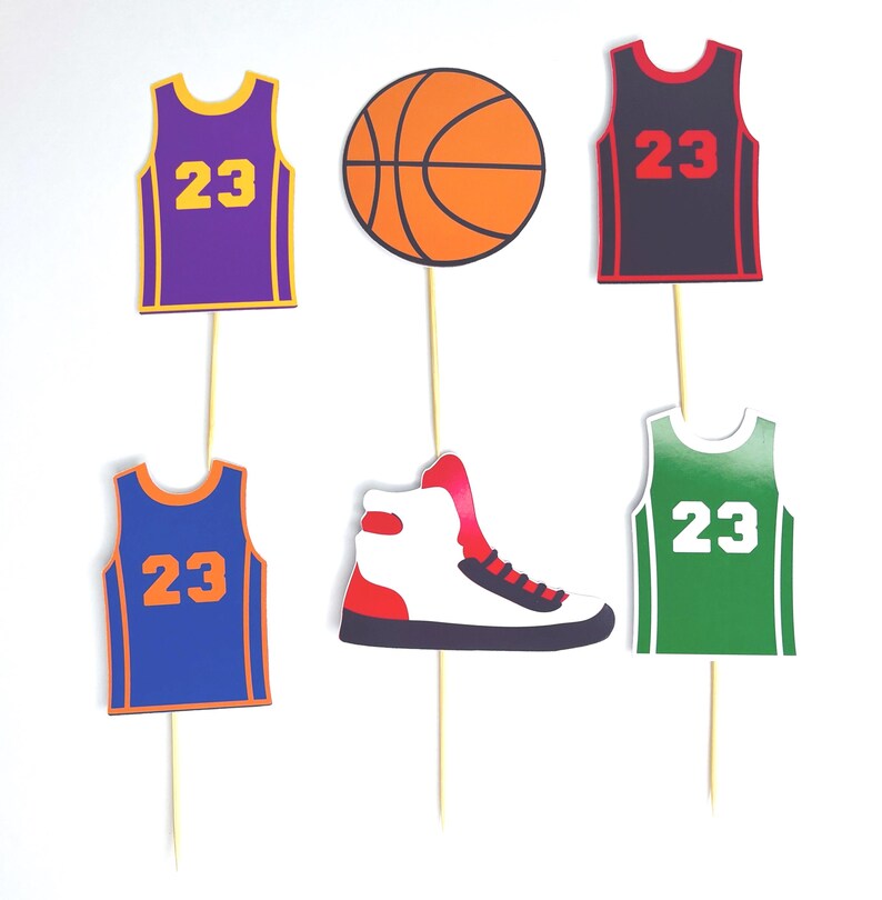 Basketball Cupcake Toppers - Etsy