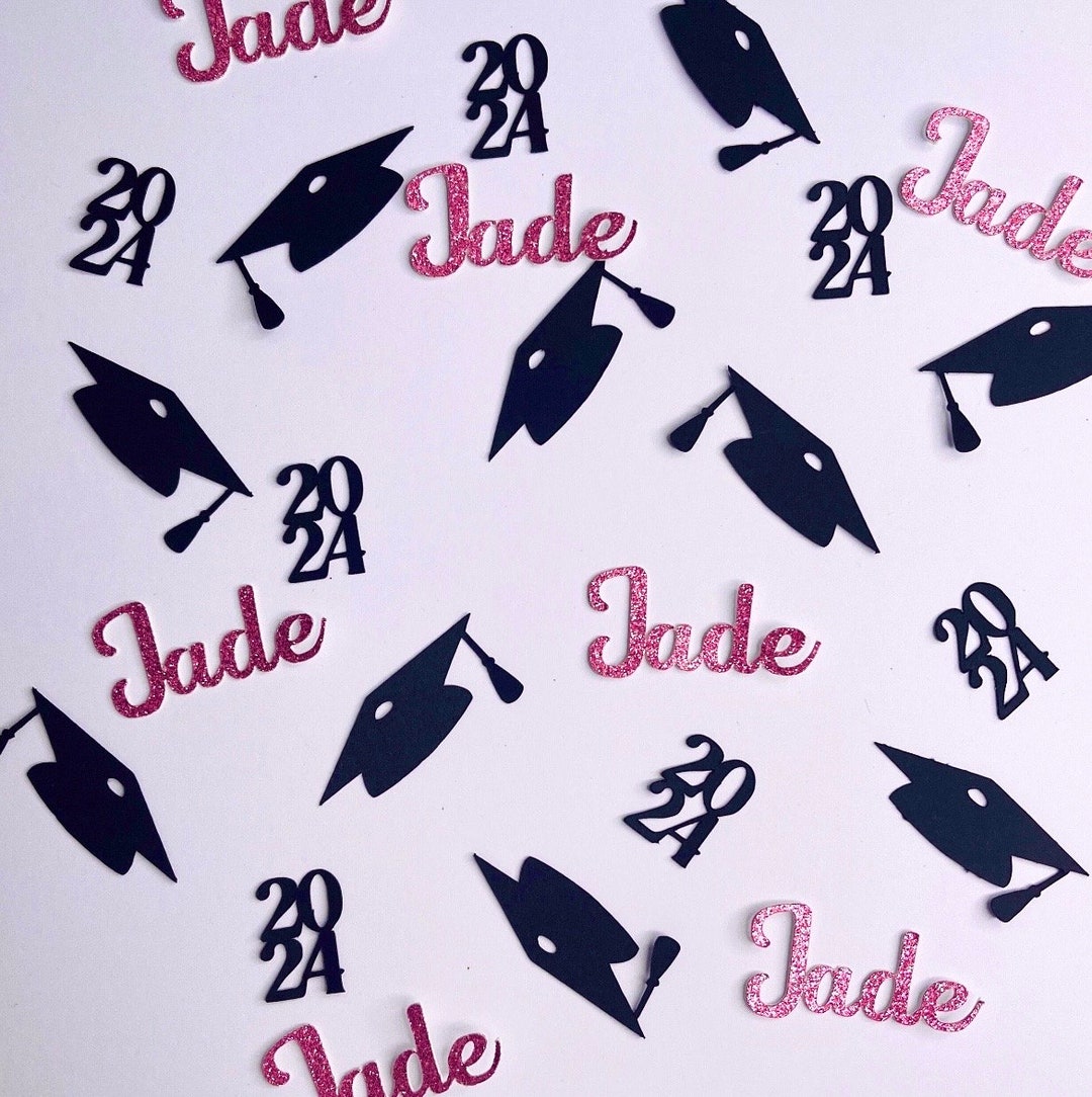Pink Personalised Graduation Table Confetti - Etsy