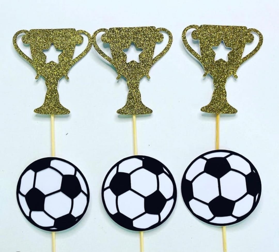 Football and Trophy Cupcake Toppers - Etsy