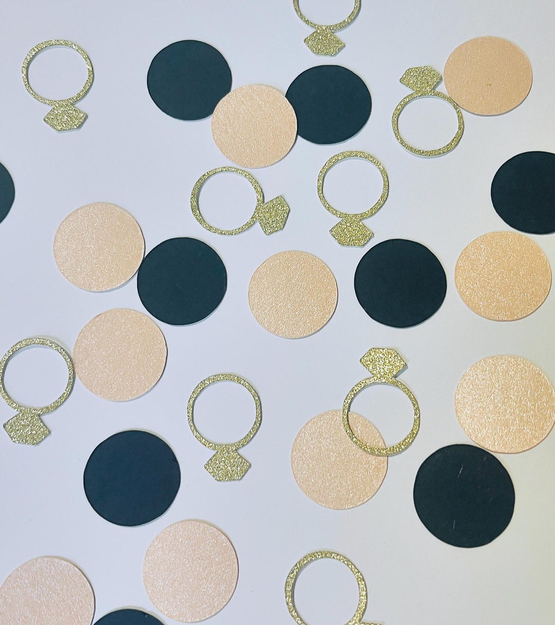Pink Shimmer & Navy Ring Hen/engagement Party Table Confetti - Etsy
