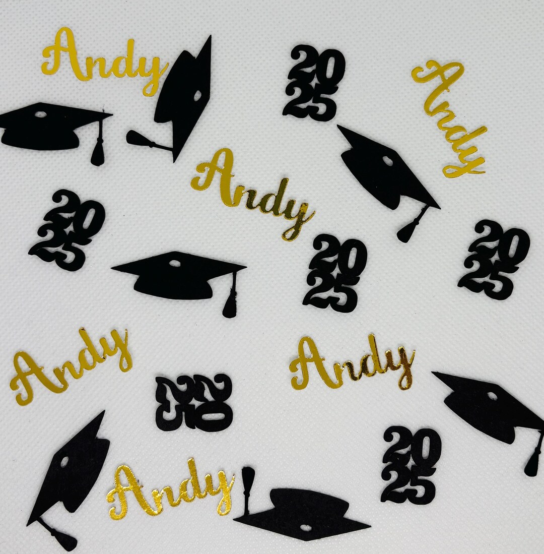 Personalised Gold Mirrored Graduation Table Confetti - Etsy