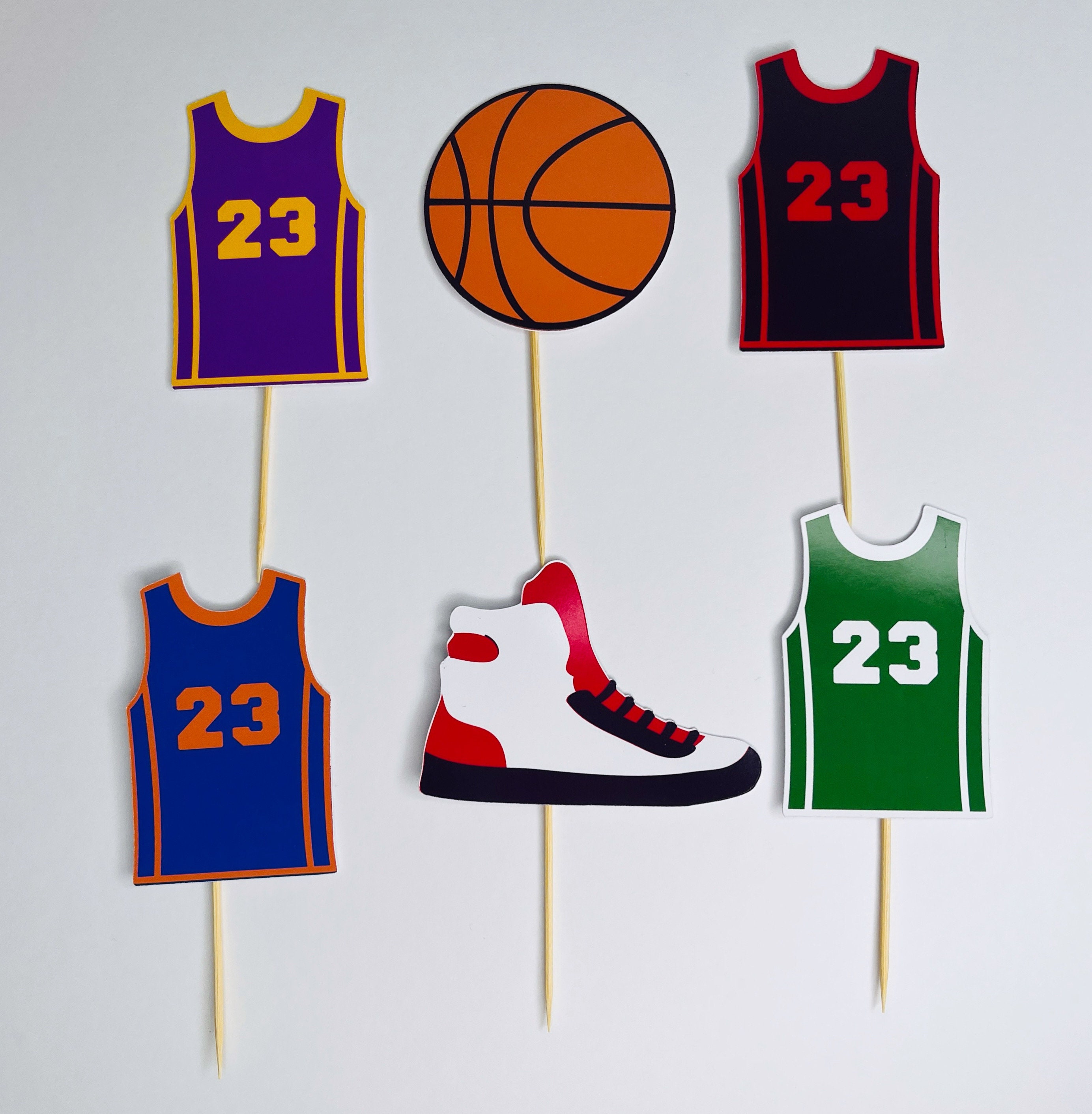 Basketball Cupcake Toppers - Etsy