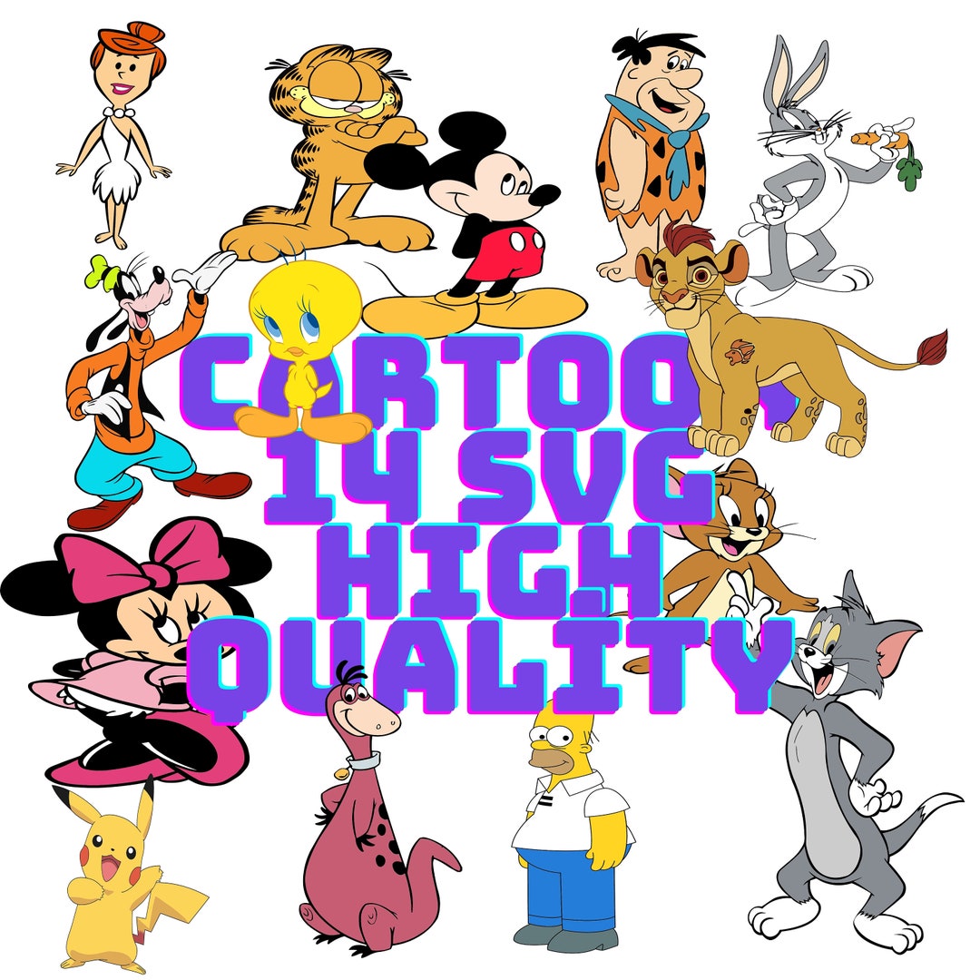 Cartoon Characters Svgs, Cartoon Svg, Sublimation Design, Shirt Design ...