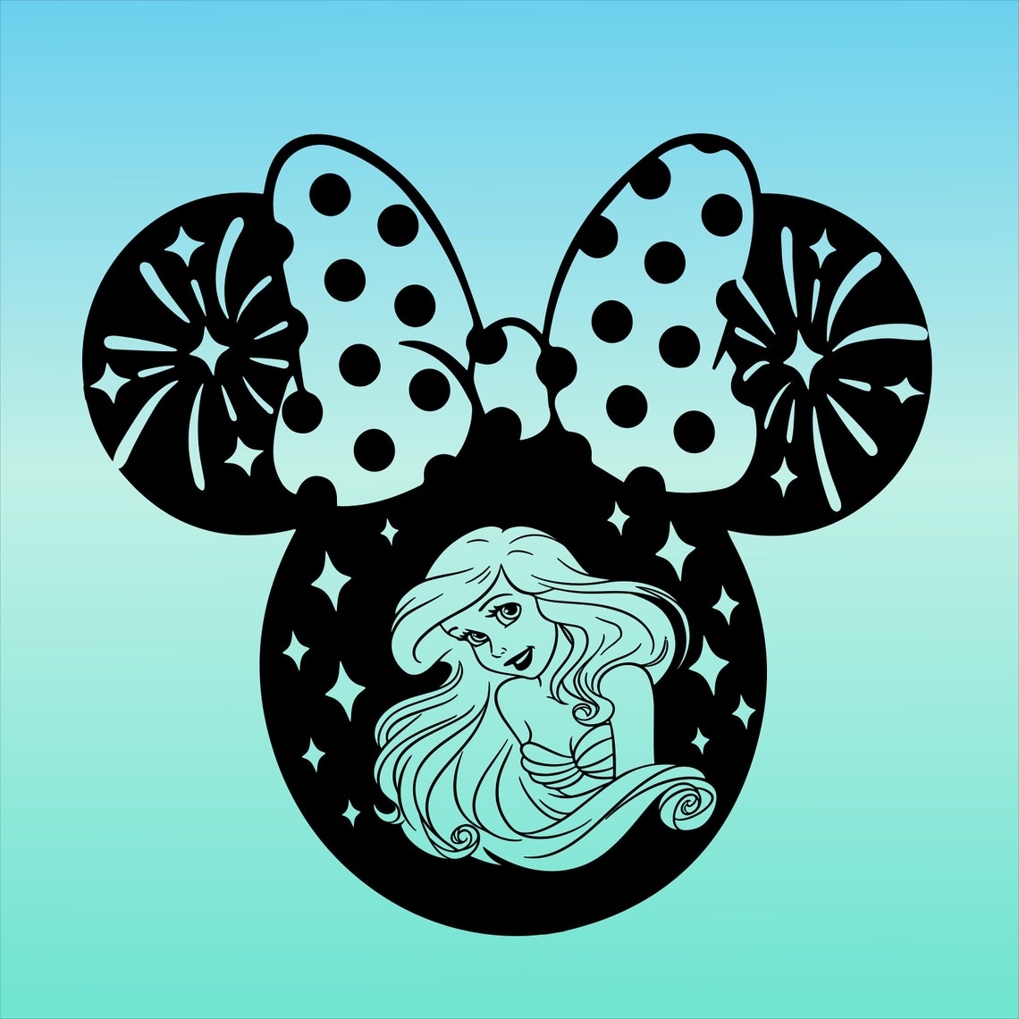 Princess Mouse Svg Png, Princess Ariel Png, Princess Svg Png, Cri Cut ...