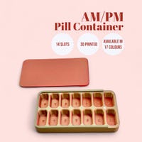 AM PM Pill Container, Magnetic Closure, Travel Medicine Case - Etsy