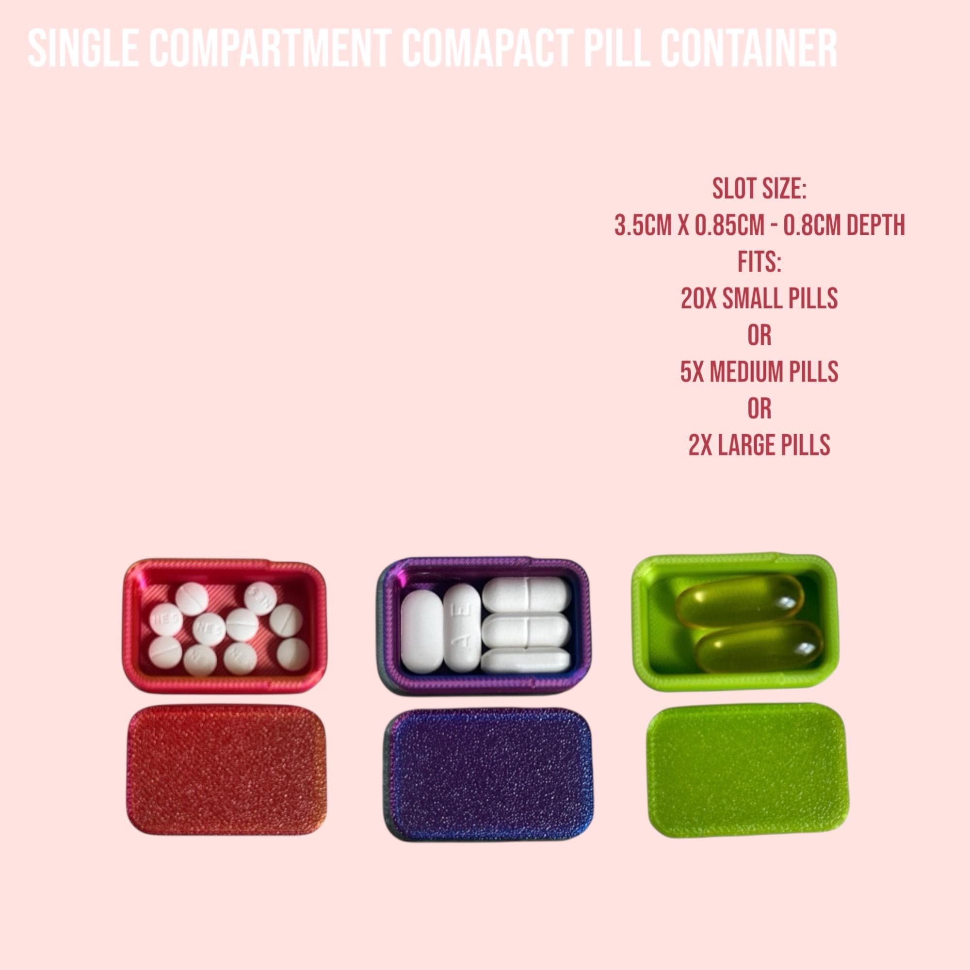 Mini Pill Box, Compact Travel Size, Eco-friendly PLA - Etsy