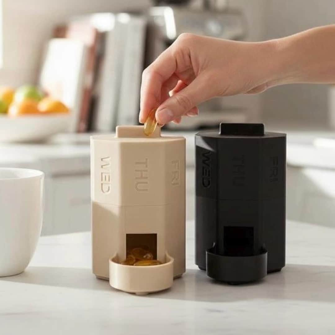 7-day Rotating Pill Dispenser – Weekly Medication Organizer, Travel ...