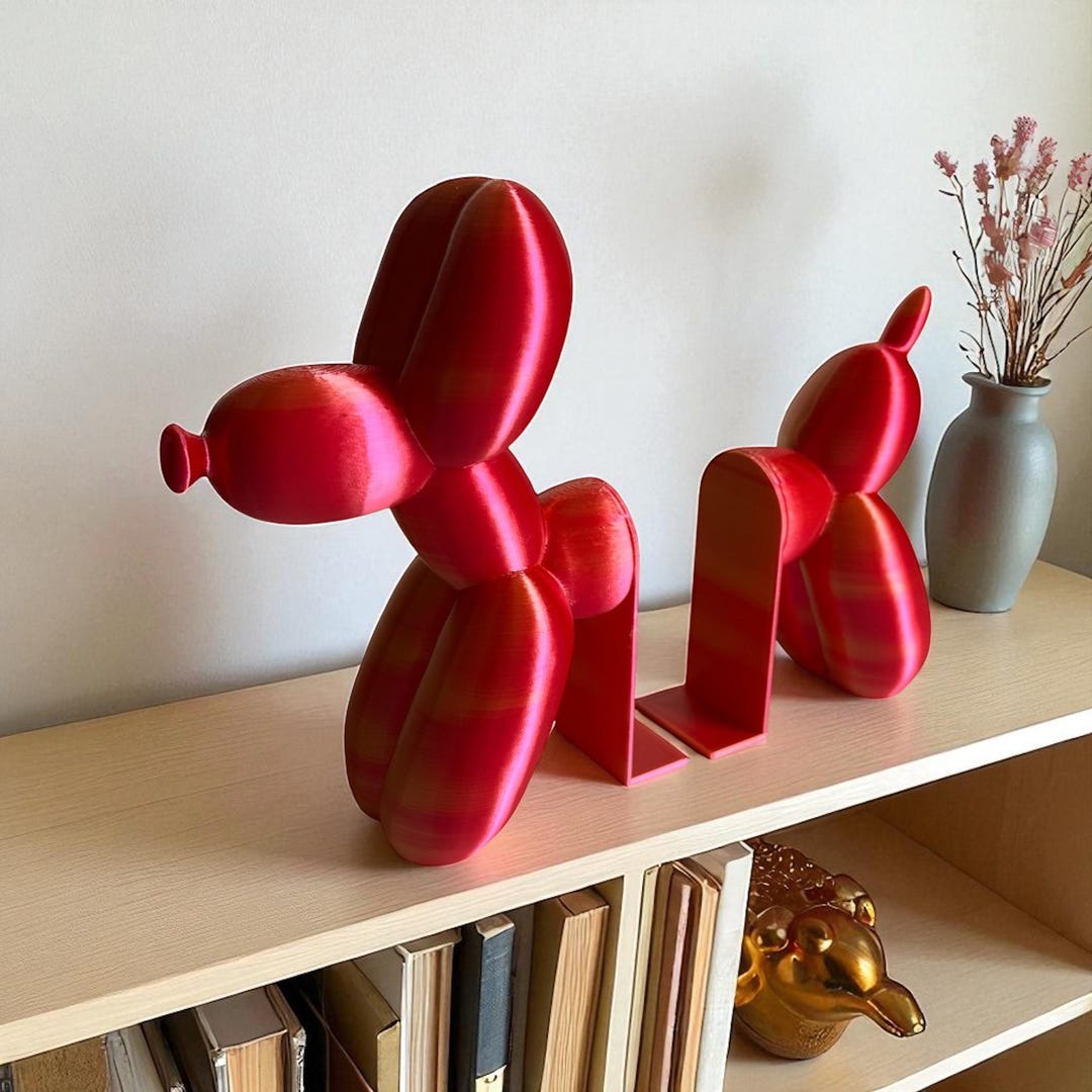 Balloon Dog Bookend: Quirky Shelf Decor, Book Lover Gift, Unique Gifts ...