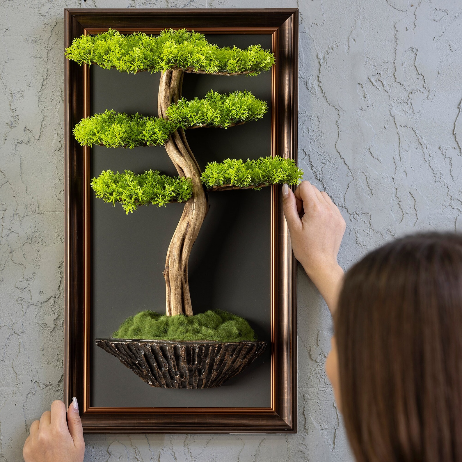 Bonsai Tree Tableau - 6 - Tree Portrait, Tree Wall Art, Tree Wall Decor ...