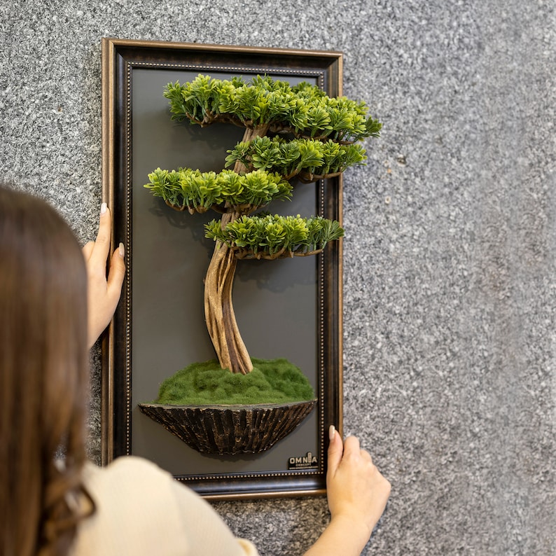 Bonsai Tree Tableau - 5 - Tree Portrait, Tree Wall Art, Tree Wall Decor ...