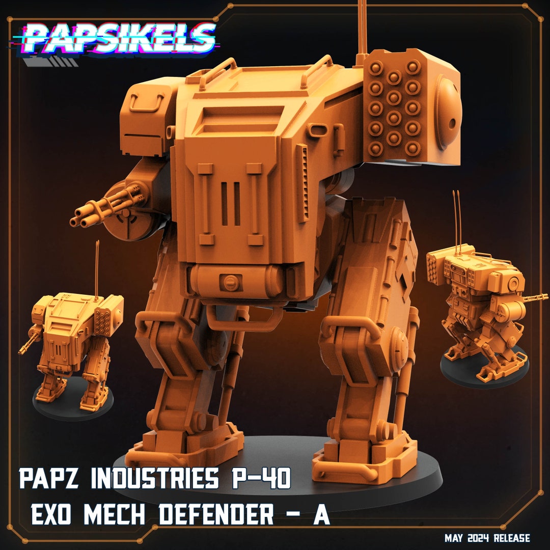 Helldivers Exo Mech Defender A Democracy Troopers Papsikels Miniatures ...