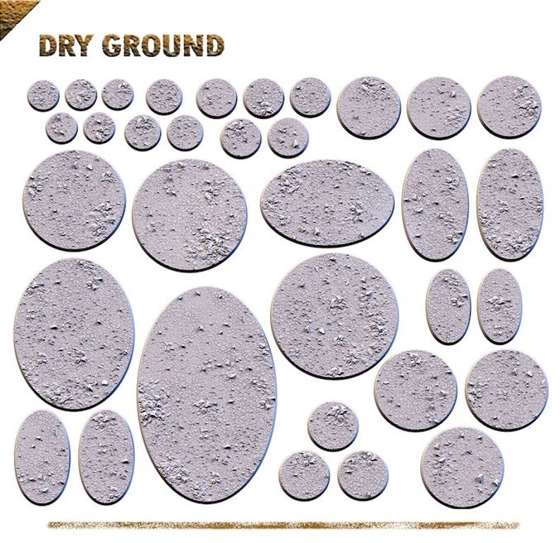 Dry Ground Textured Bases Txarli Factory Dnd Wargaming RPG Bases - Etsy