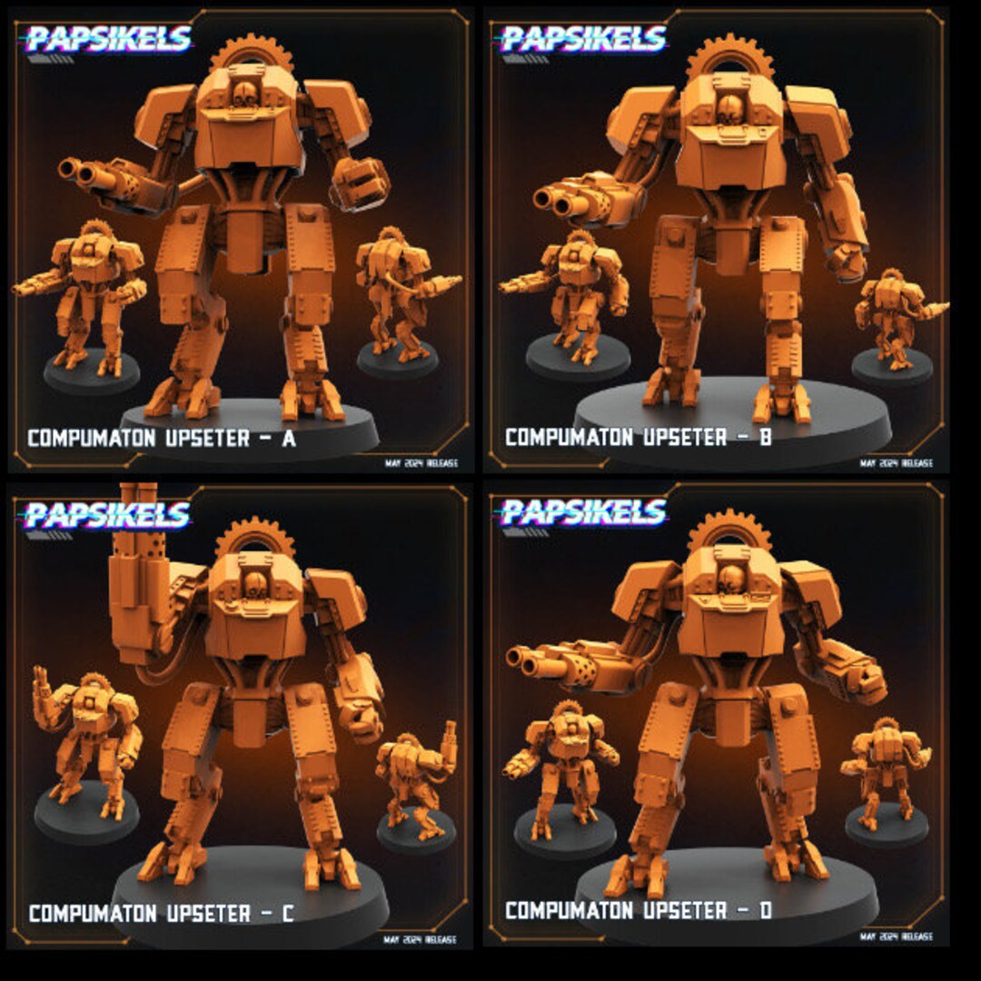 Compumaton Upseter Democracy Troopers Papsikels Miniatures Resin 3D ...