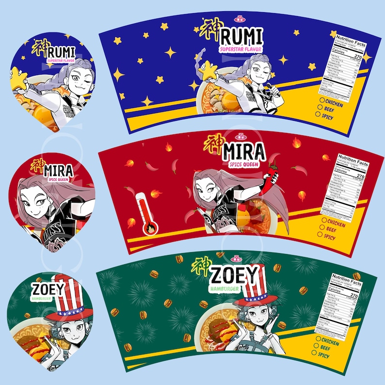 Kpop Demon Hunters Bundle Gogo Squeez Caprisun Juice Label Dr Hans ...