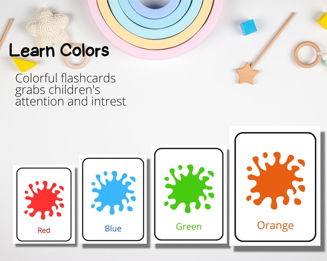 Educational Printables Montessori Colors Flashcards - Etsy