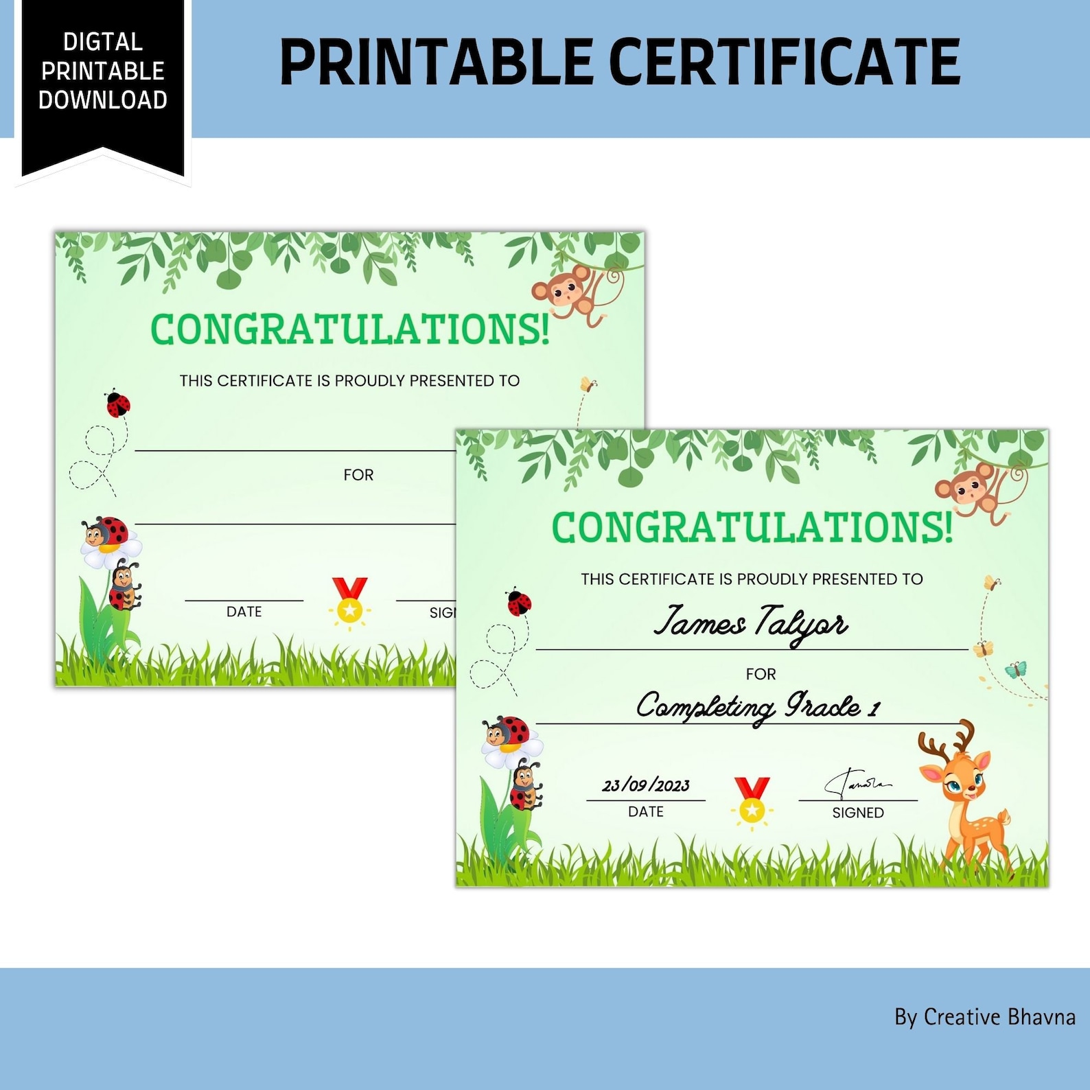 Printable Certificate Certificate of Achievement, End of the Year Award ...