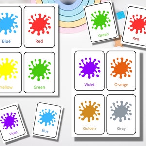 Educational Printables Montessori Colors Flashcards - Etsy