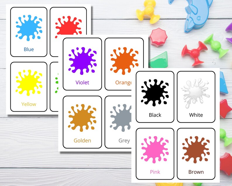 Educational Printables Montessori Colors Flashcards - Etsy